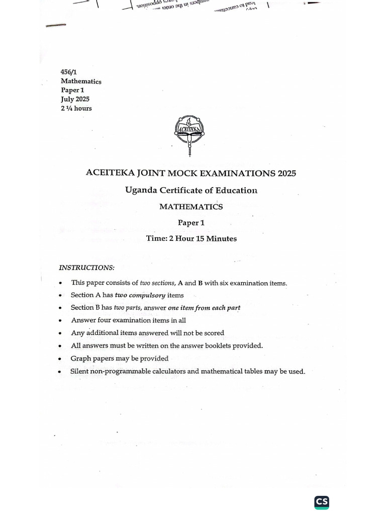 Aceiteka Mock 2025 MTC | PDF