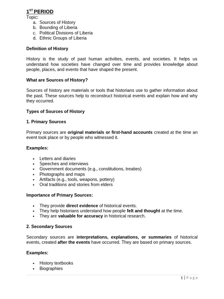 Liberia's Historical Overview for Grade 8 | PDF | Liberia