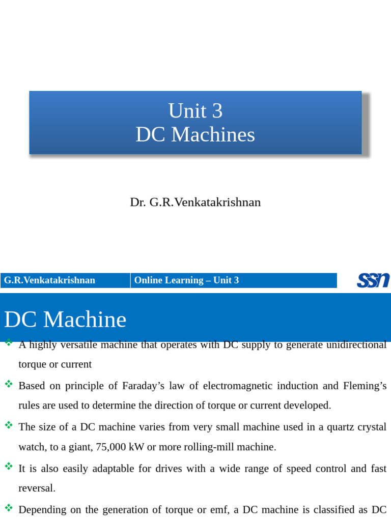 02 Construction and Working of DC Generator | PDF | Electromagnetic Induction | Electric Generator