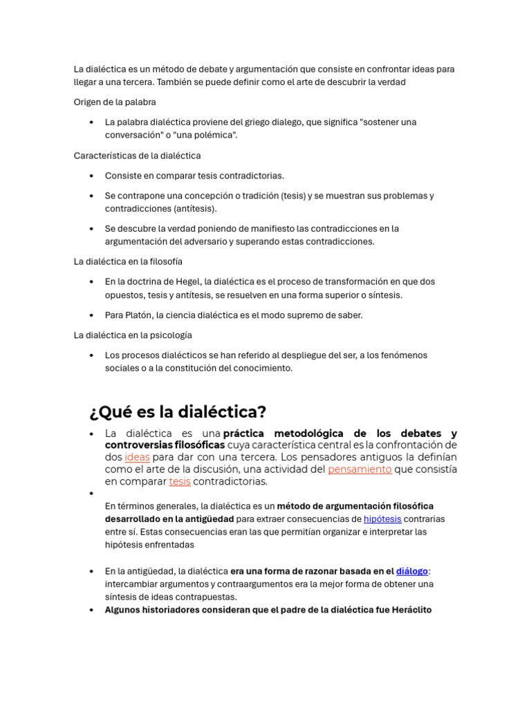 Introducción a la Dialéctica Filosófica | PDF | Dialéctico