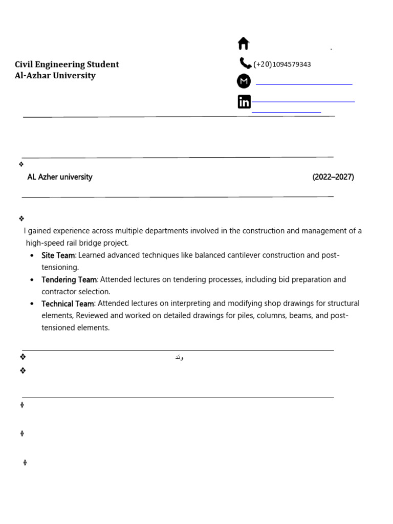 Moatasem Reda CV-1 | PDF