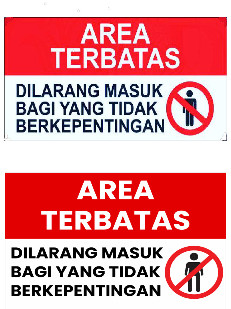 Rambu Restricted Area | PDF