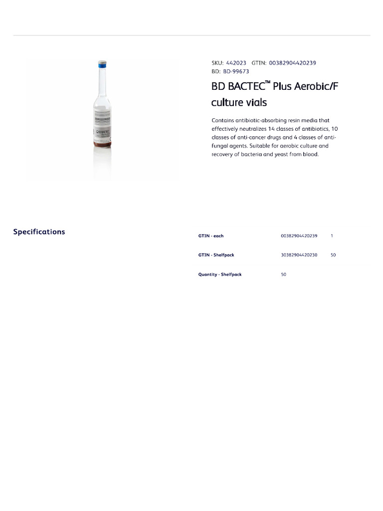 BD Bactec 442023 | PDF