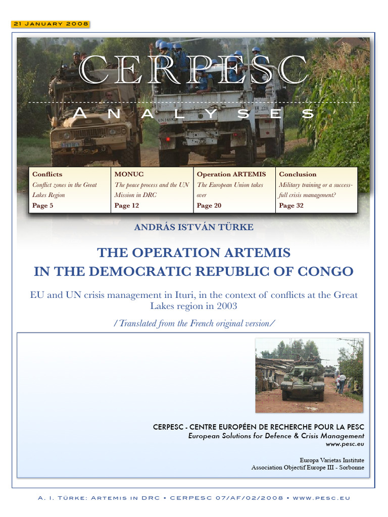 Operation ARTEMIS in DRC | PDF | Democratic Republic Of The Congo | Rwandan Genocide