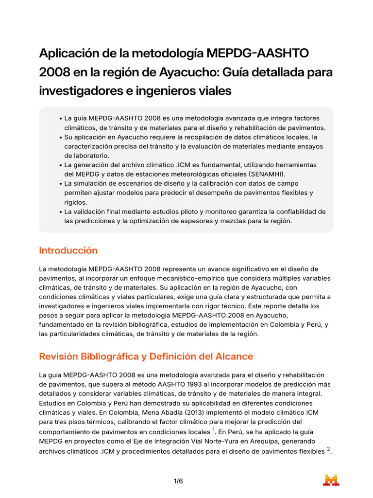 Aplicacion de La Metodologia MEPDG AASHTO 2008 | PDF | Simulación | Clima