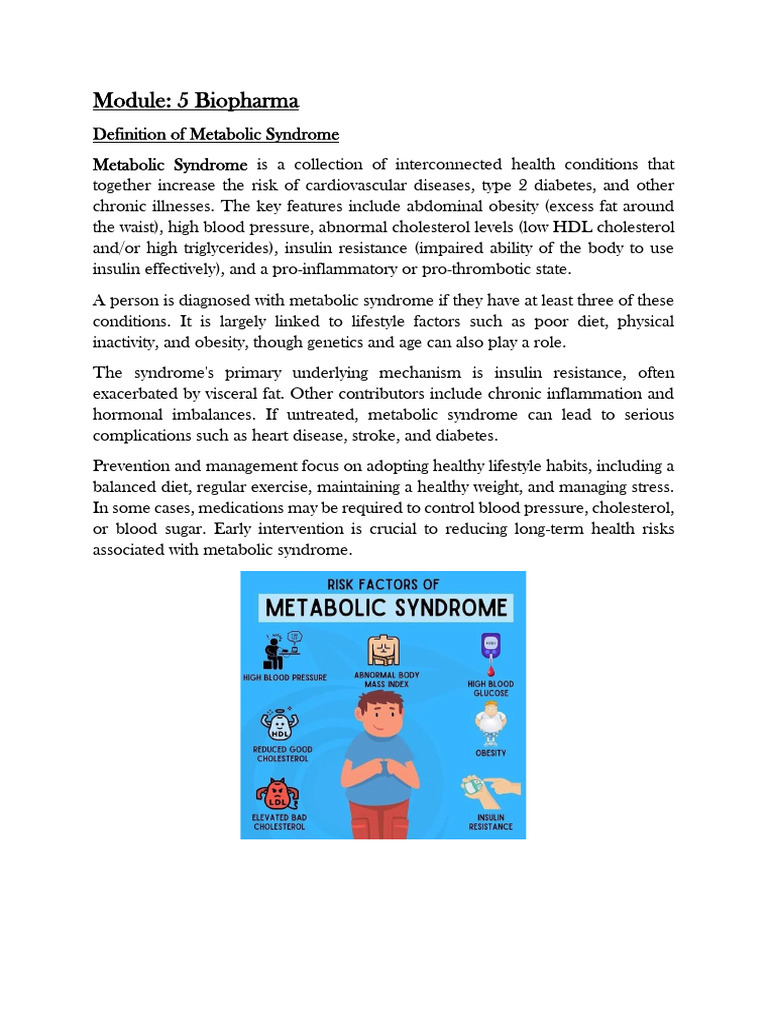 Module 5 Notes | PDF | Metabolic Syndrome | Cancer