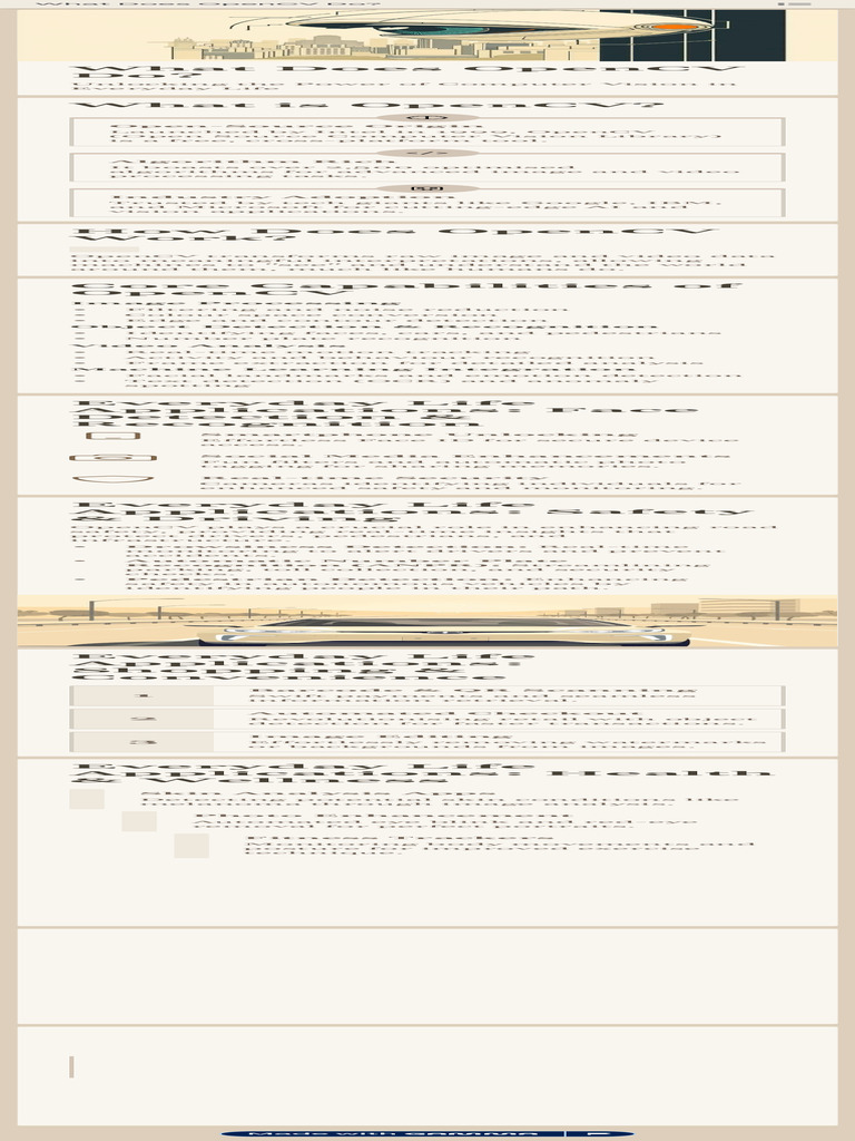 What Does OpenCV Do Gamma | PDF | Computer Vision | Computing