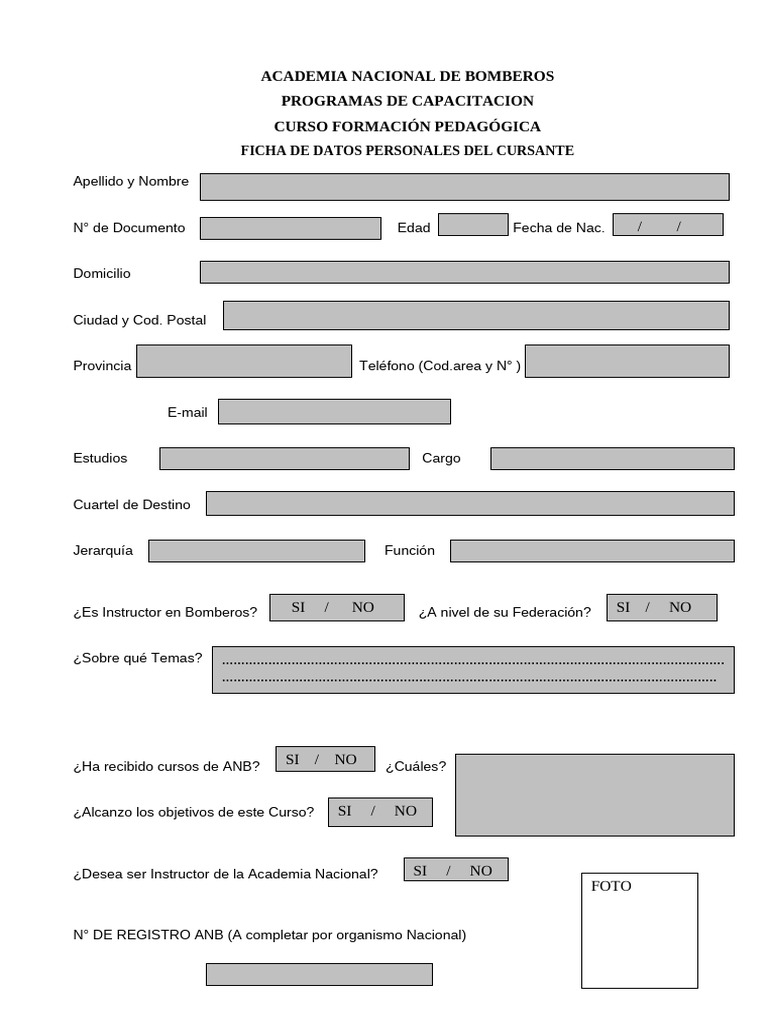 DFP - Fichas Personales | PDF