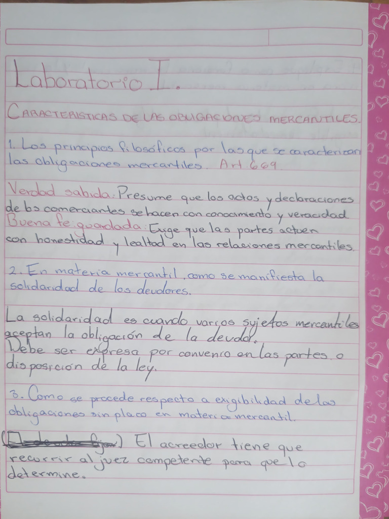 Laboratorio 1 Mercantil III | PDF