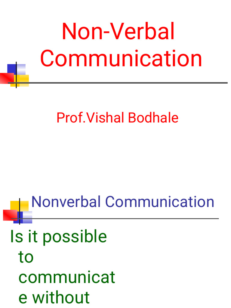 Non Verbal Communication | PDF