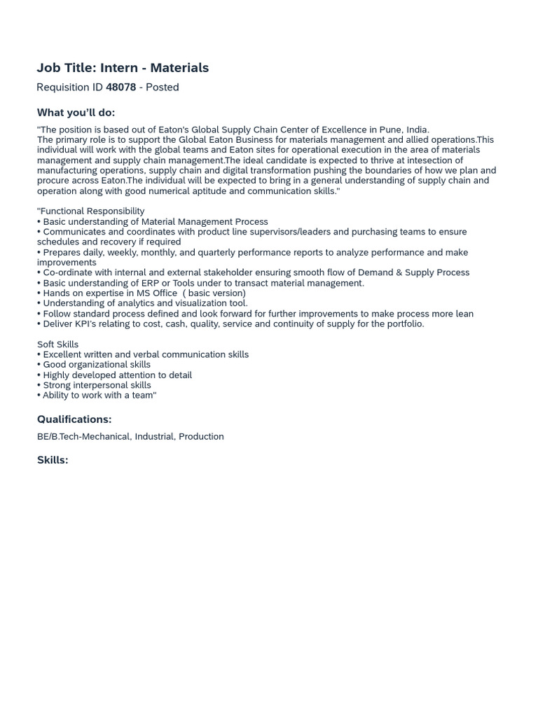 Job Description Print Preview | PDF