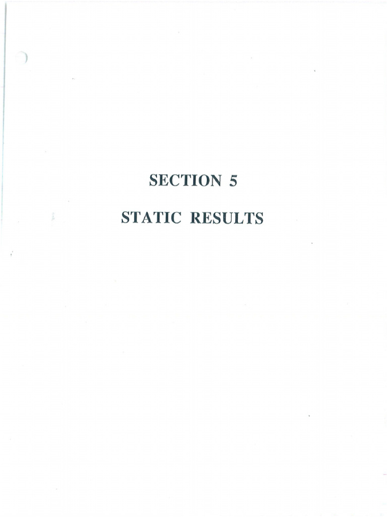 Section 5 Static Results | PDF