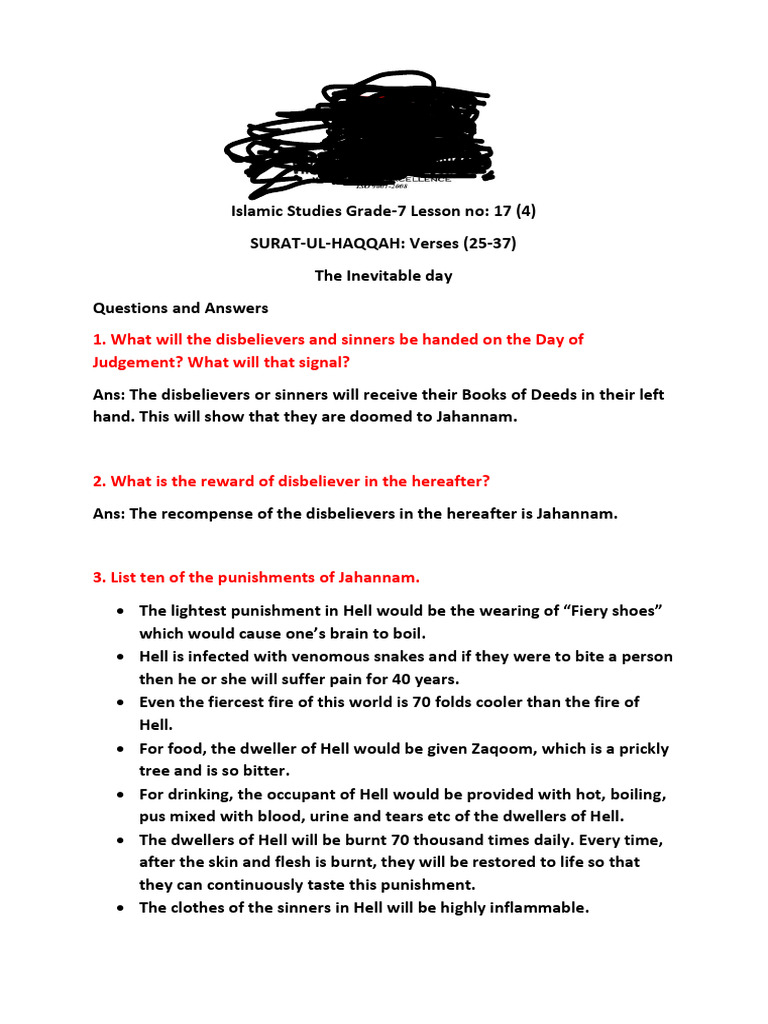 Surat-ul-Haqqah: Day of Judgment Insights | PDF