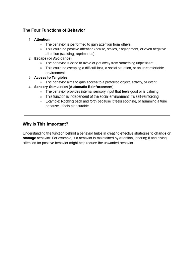 Understanding Behavior Functions | PDF