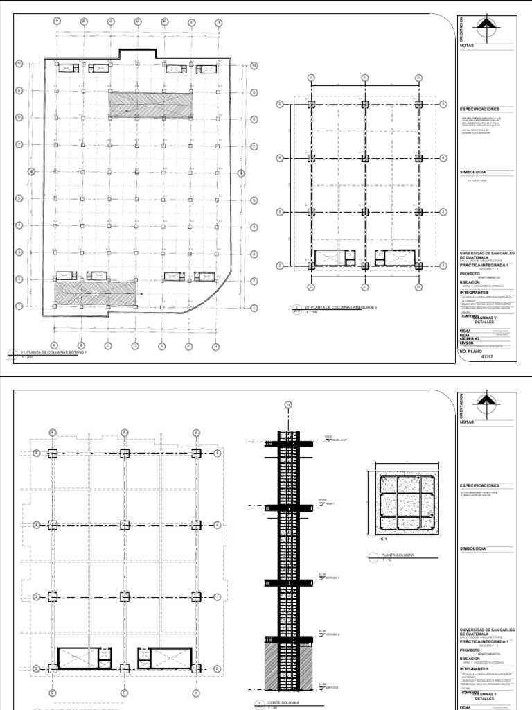 Planos de Cimentación y Columnas | PDF