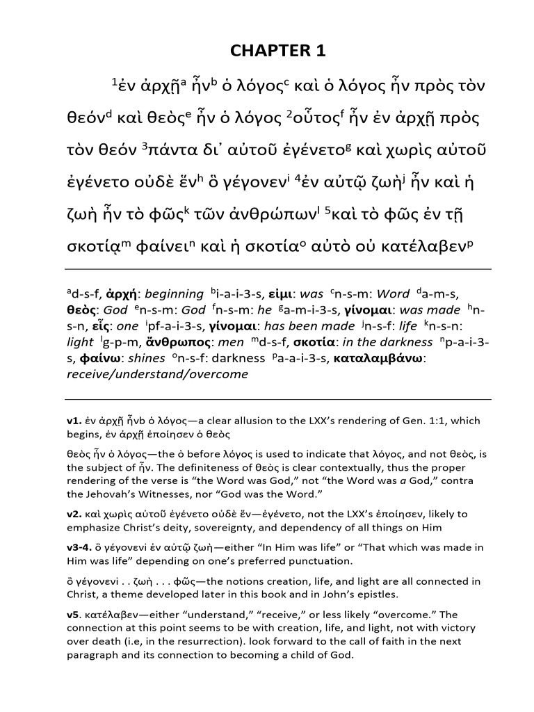 Theological Insights on John 1:1-13 | PDF | Jesus | God In Christianity
