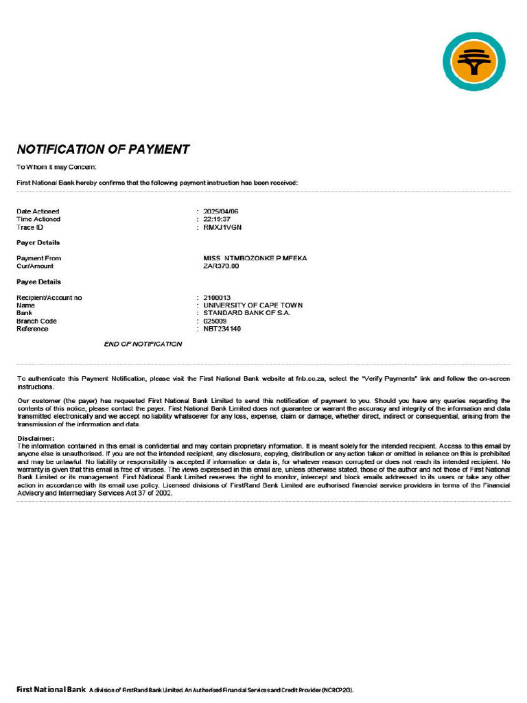 Proof of Payment | PDF