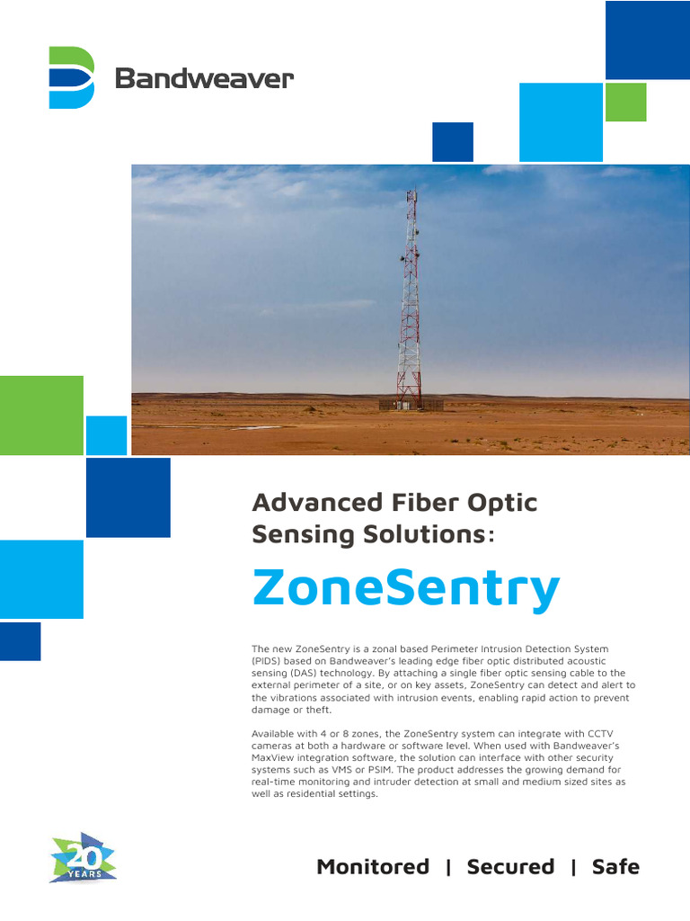 Bandweaver Brochure ZoneSentry 1.1-Web | PDF | Optical Fiber | Electronics