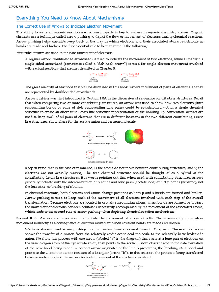 Everything You Need To Know About Mechanisms - Chemistry LibreTexts | PDF | Chemical Reactions ...