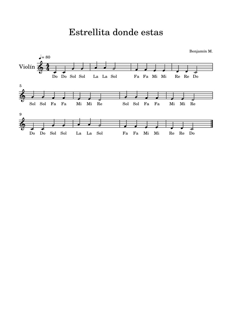 Estrellita Donde Estas | PDF