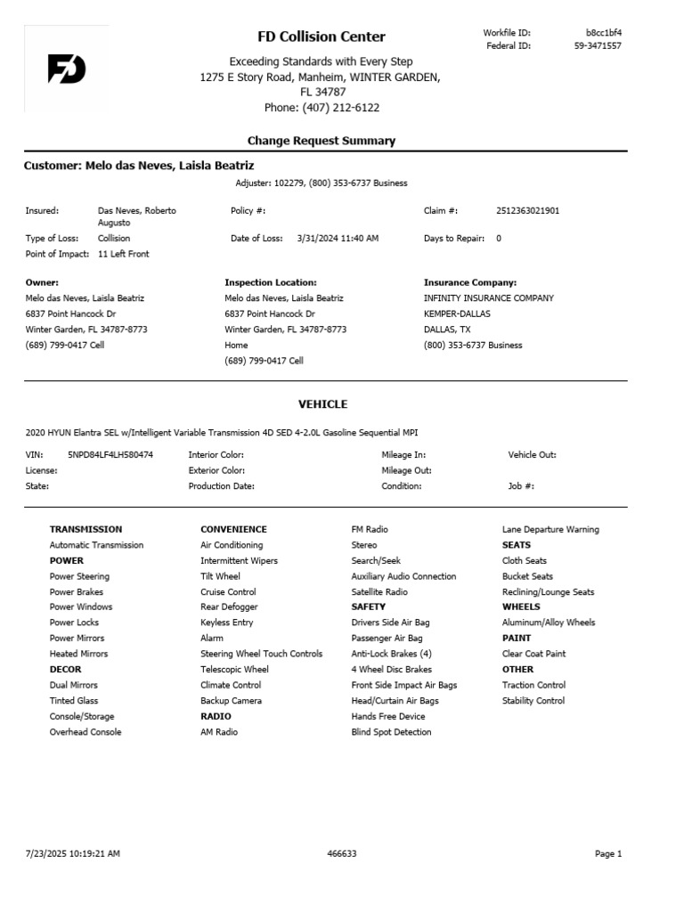 Change Request - Insurance Review E01!7!23-2025 9_30AM (2) | PDF ...