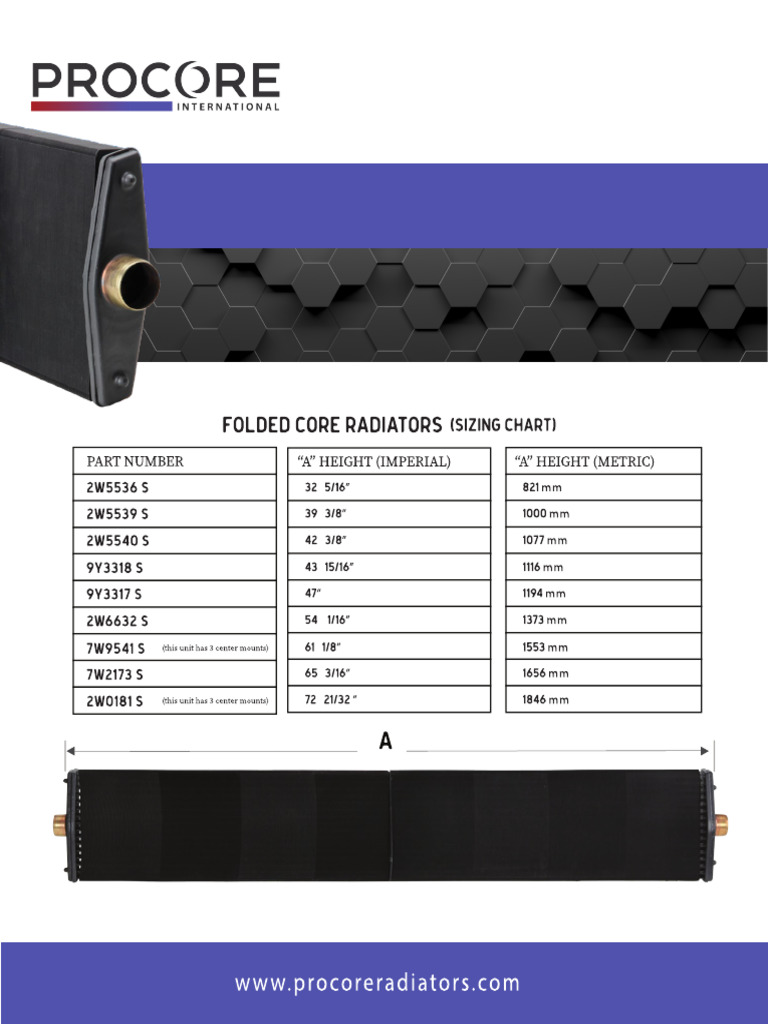 Procore Folded-Core-Size-Chart | PDF