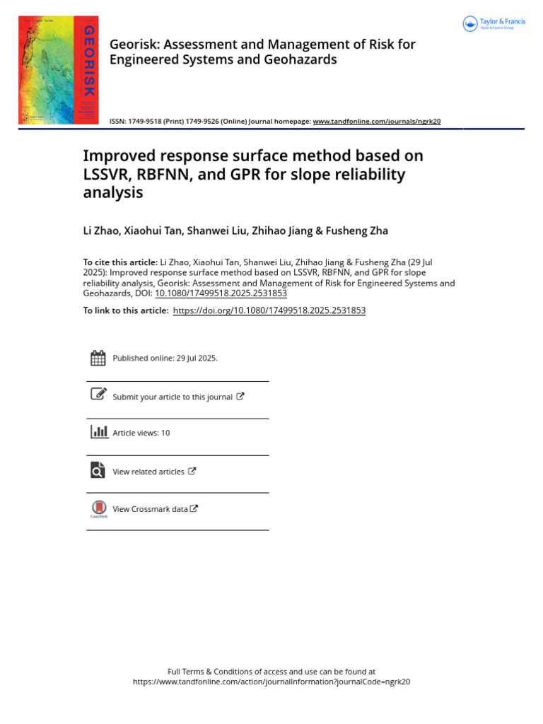5 - 2025 - Zhao - Improved Response Surface Method Based On LSSVR RBFNN ...