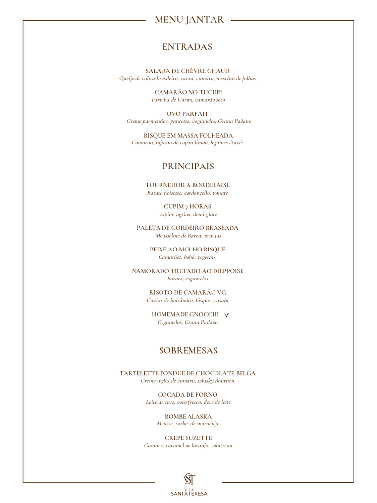 Menu Gourmet: Pratos e Sobremesas Deliciosas | PDF