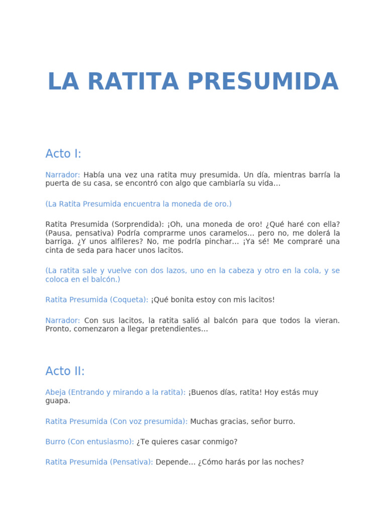 La Ratita Presumida | PDF