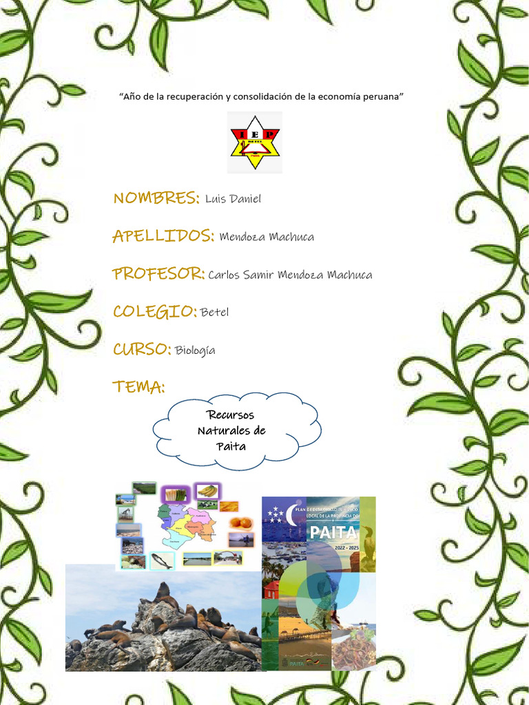 Recursos Naturales de Paita | PDF | Mar | Mariscos