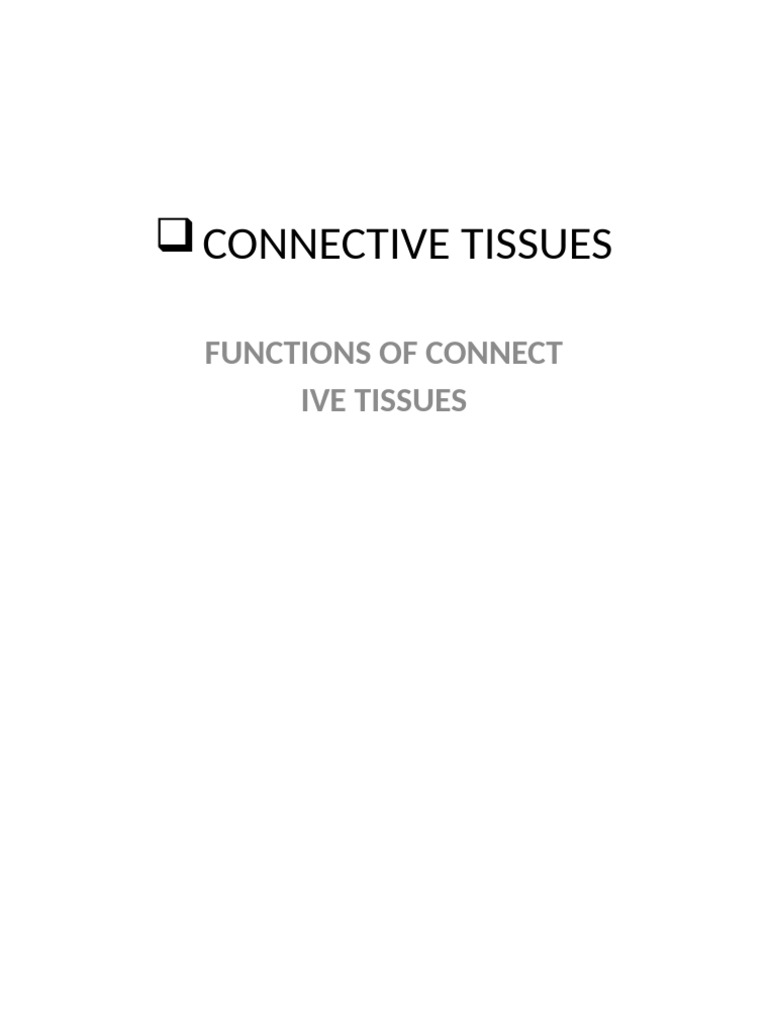 Tissues | PDF
