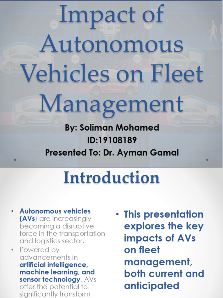 Impact of Autonomous Vehicles On Fleet Management | PDF | Logistics ...