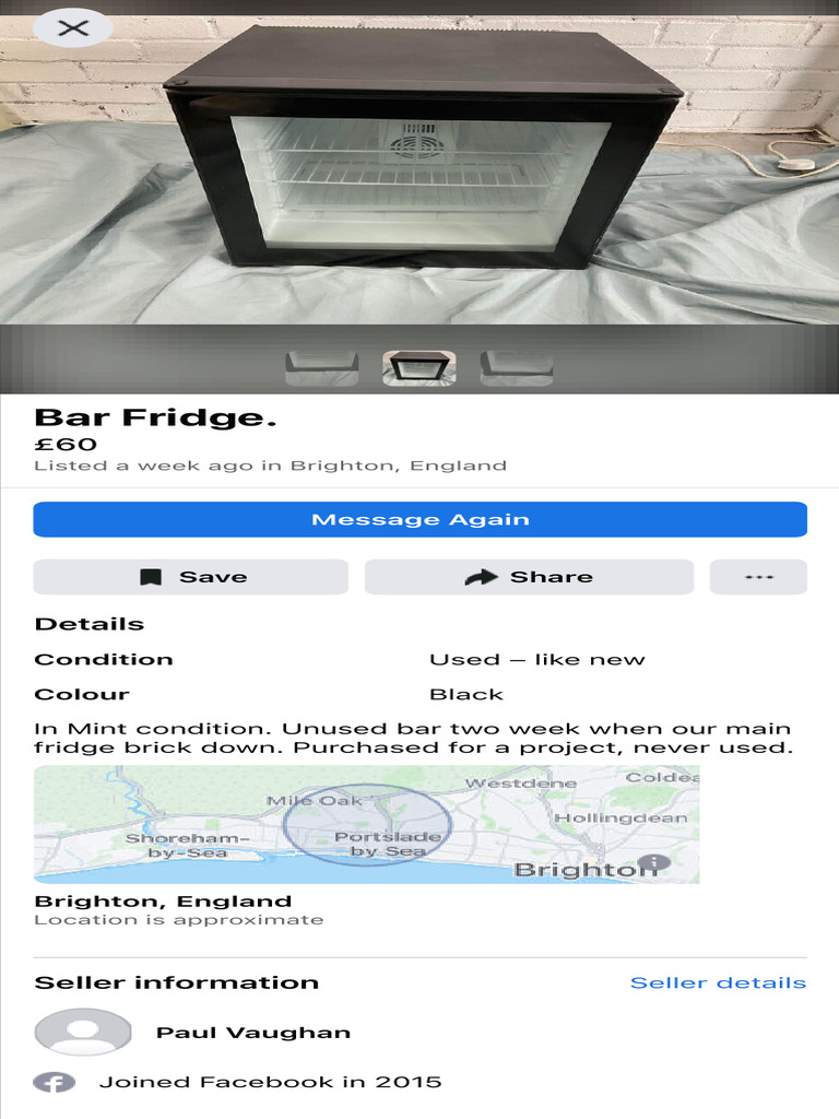 Marketplace - Bar Fridge. Facebook | PDF