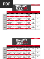 Insanity Max 30 Workout Calendar | PDF | Sports