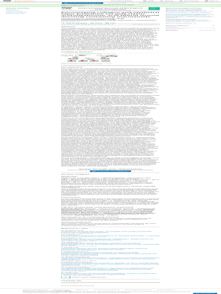 Encouraging Collagen and Epithelial Layer Formation Via Poly (Lactic ...