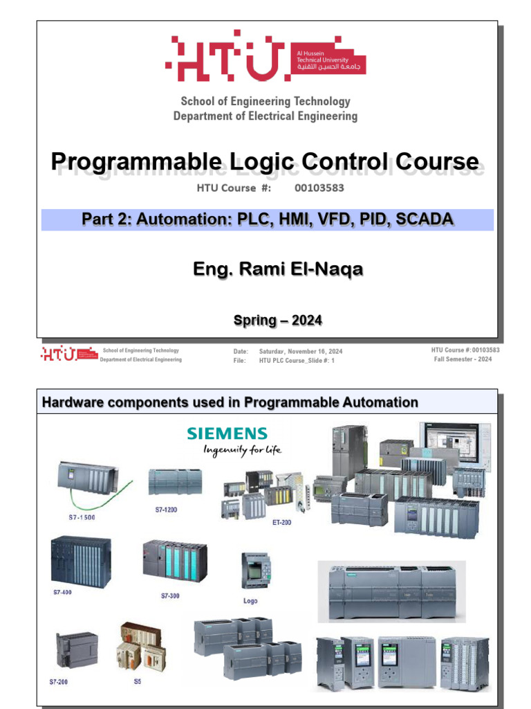 HTU PLC Course Overview and Pricing | PDF | Programmable Logic ...