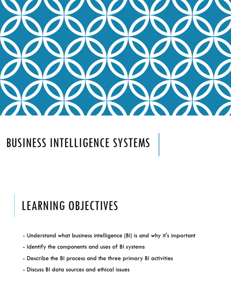 Business Intelligence Systems Overview | PDF | Big Data | Data Mining