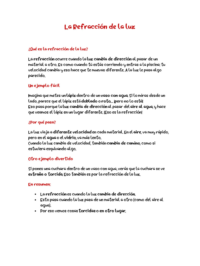 Exposición Refraccion | PDF