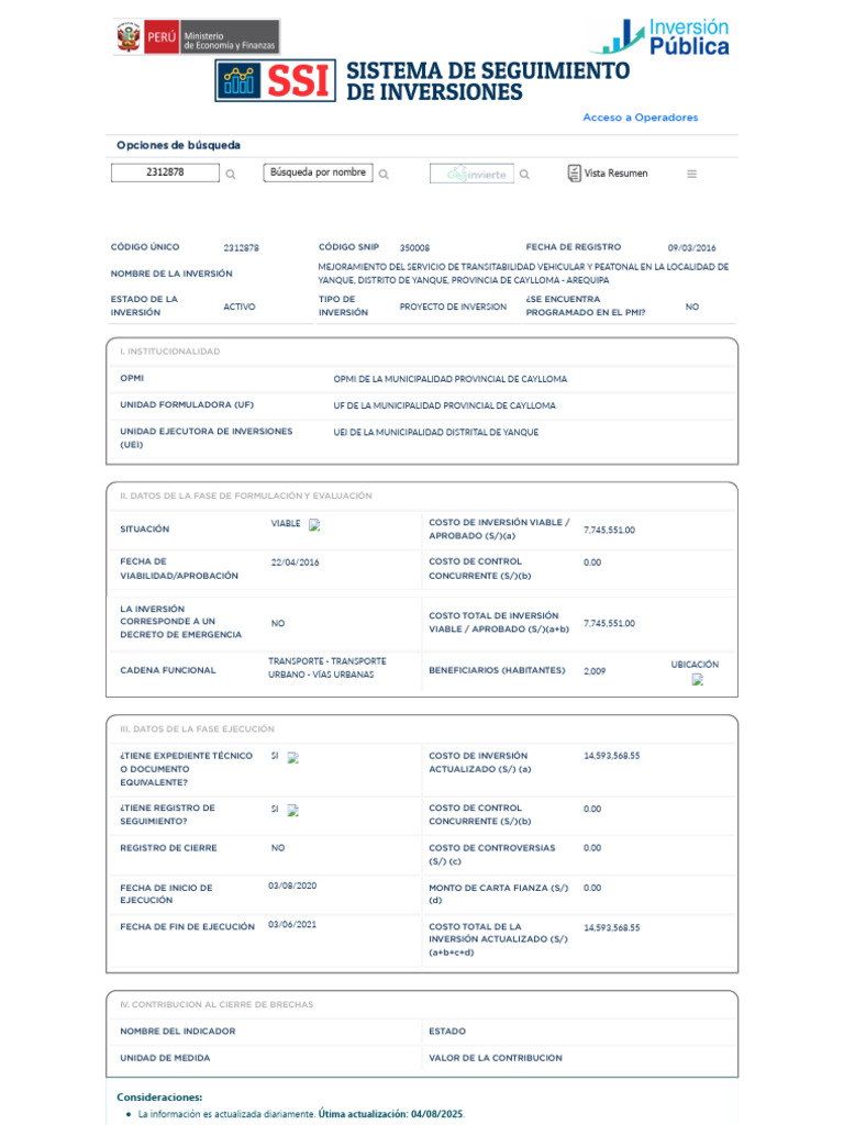Aplicativo Informático Del SSI | PDF | Inversiones | Economias