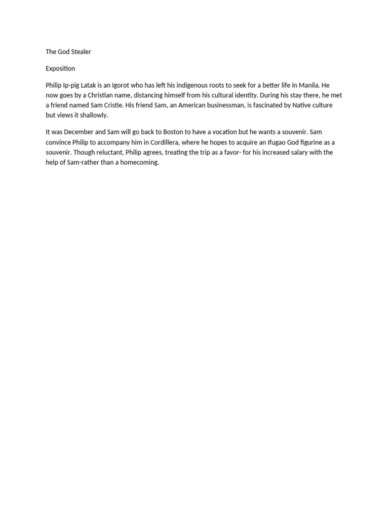 The God Stealer-Exposition | PDF