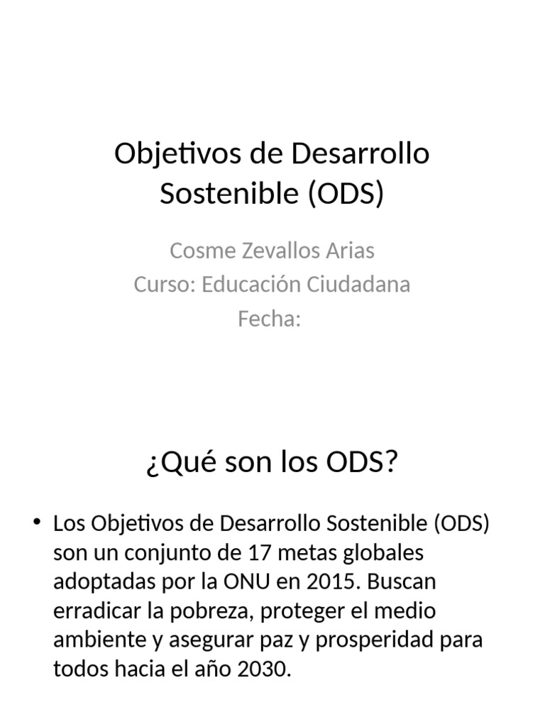 Presentación ODS 15 Diapositivas | PDF | Sustentabilidad | Desarrollo sostenible