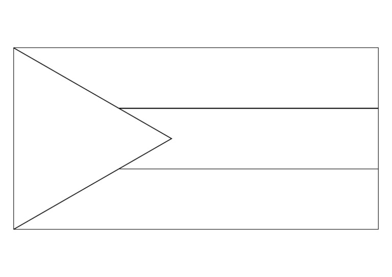 The Bahamas Flag Outline A4 Size | PDF