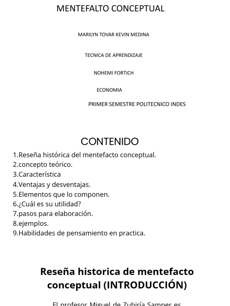 Mentefacto Conceptual: Guía y Ejemplos | PDF | Aprendizaje | Información