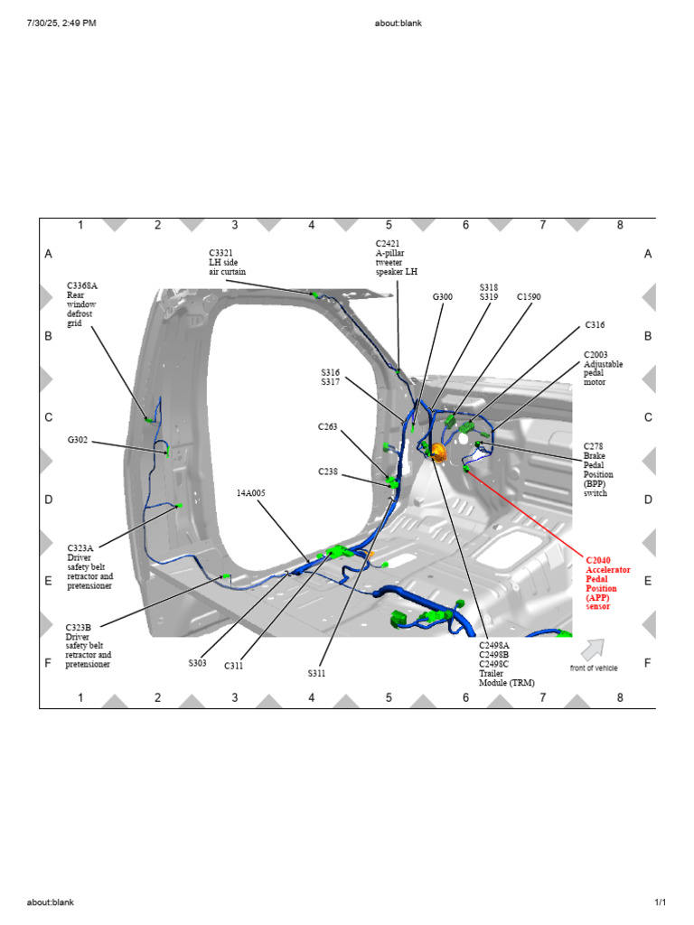 F-150 Component Location Charts - Components - Wiring System Lariat 2019 | PDF | Seat Belt ...