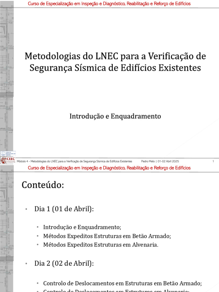 Segurança Sísmica em Edifícios: LNEC | PDF
