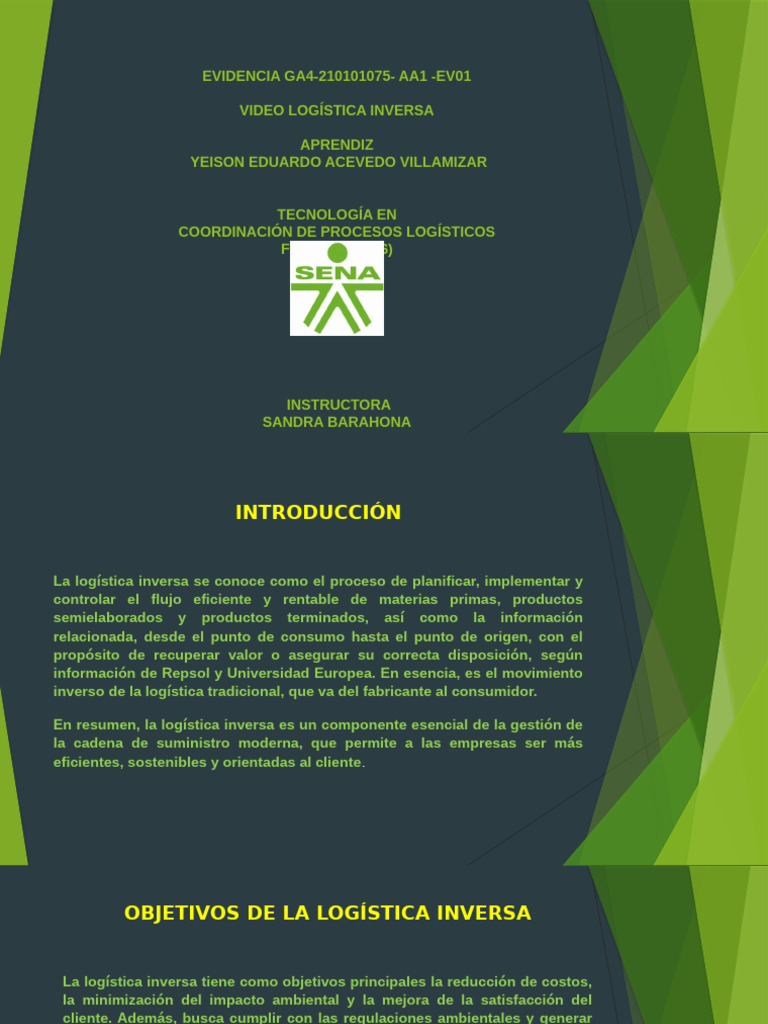 Diapositivas Video Logística Inversa | PDF