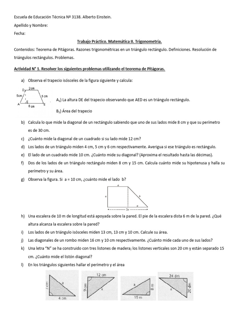 (Repaso) - Trigonometr-A. Tri-Ngulos Rect-Ngulos. 2024. | PDF | Triángulo | Funciones ...