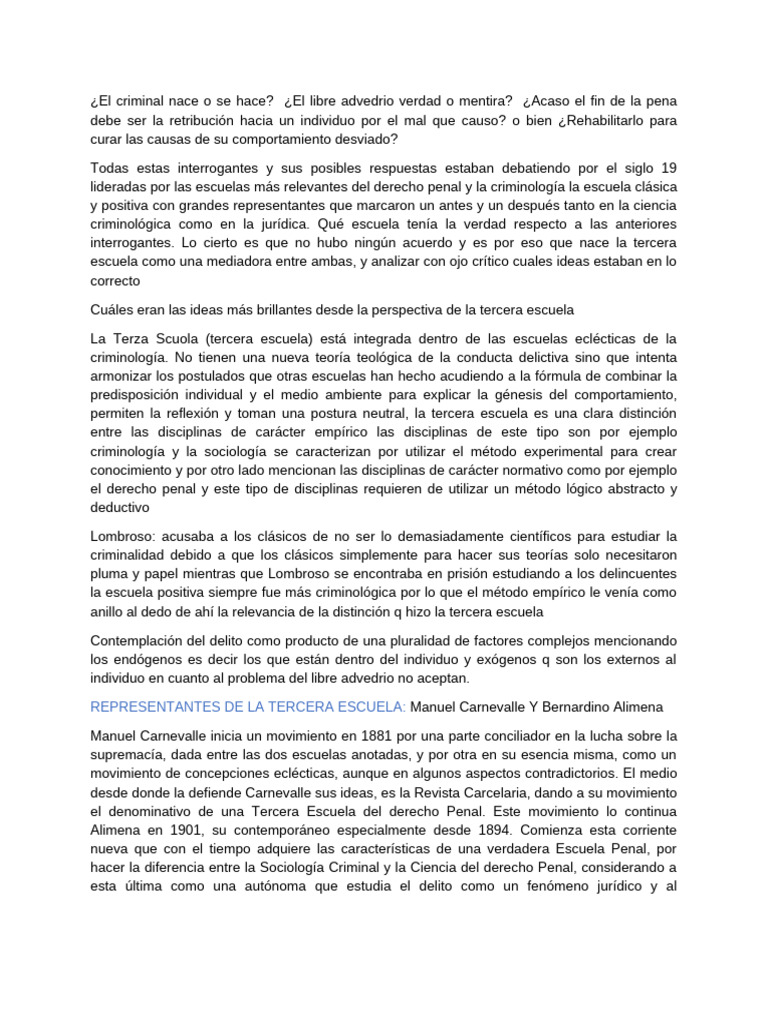 El Criminal Nace o Se Hace | PDF | Criminología | Derecho penal