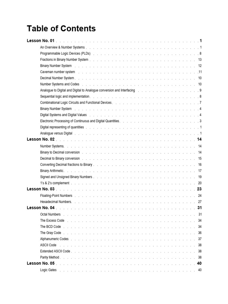 CS302 Tables of Content | PDF | Logic Gate | Electronic Circuits