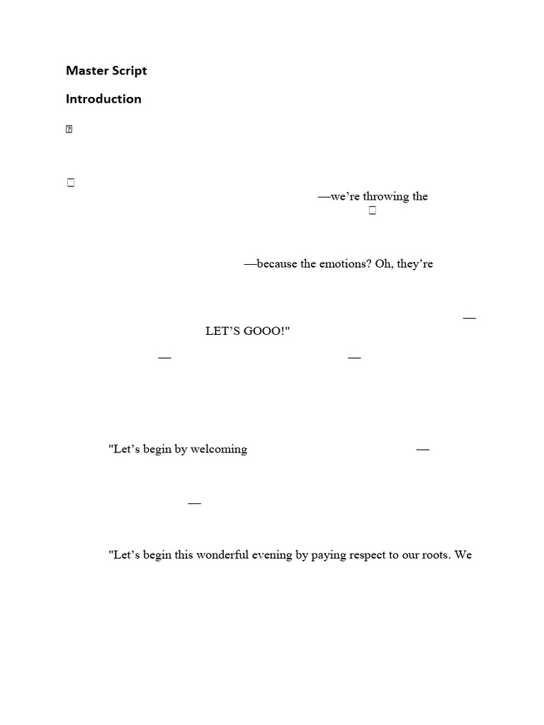 Master Script Ignite 25 | PDF